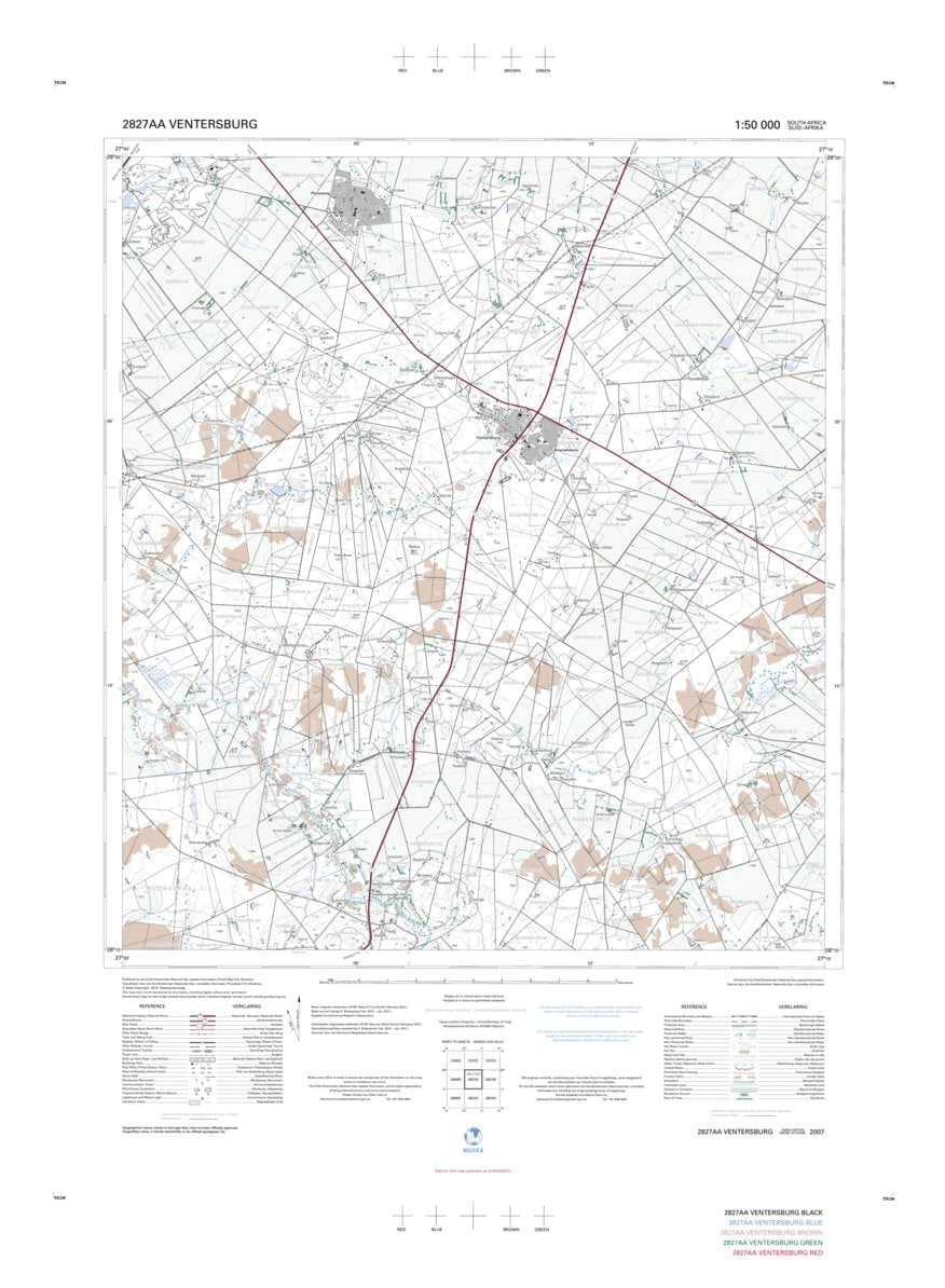 2827AA VENTERSBURG Map by Chief Directorate: National Geo-spatial ...