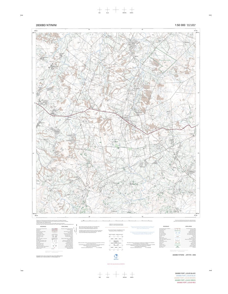 2830BD NTININI Map by Chief Directorate: National Geo-spatial ...