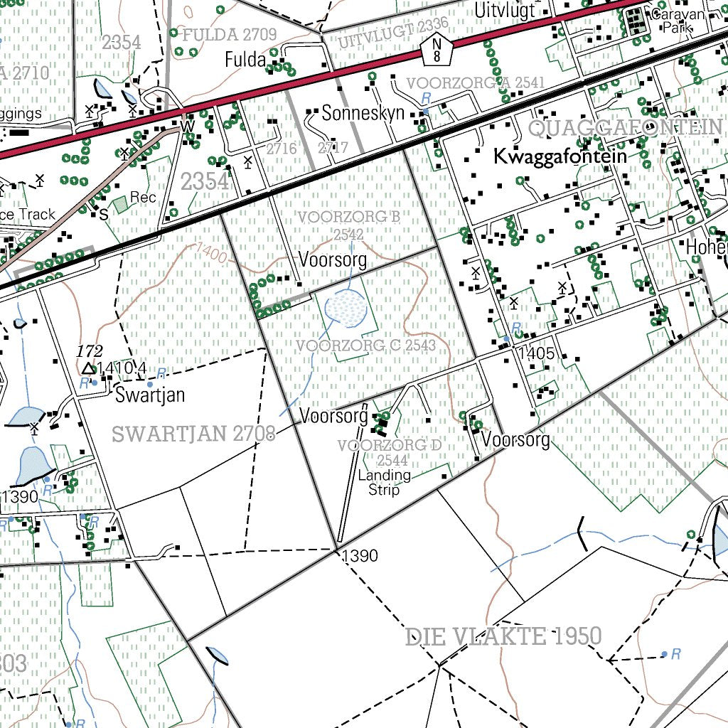 2926AA BLOEMFONTEIN Map by Chief Directorate: National Geo-spatial ...