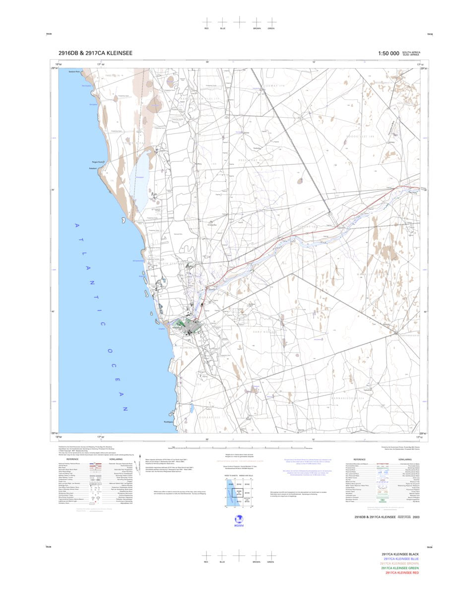2916DB, 2917CA KLEINSEE Map by Chief Directorate: National Geo-spatial ...