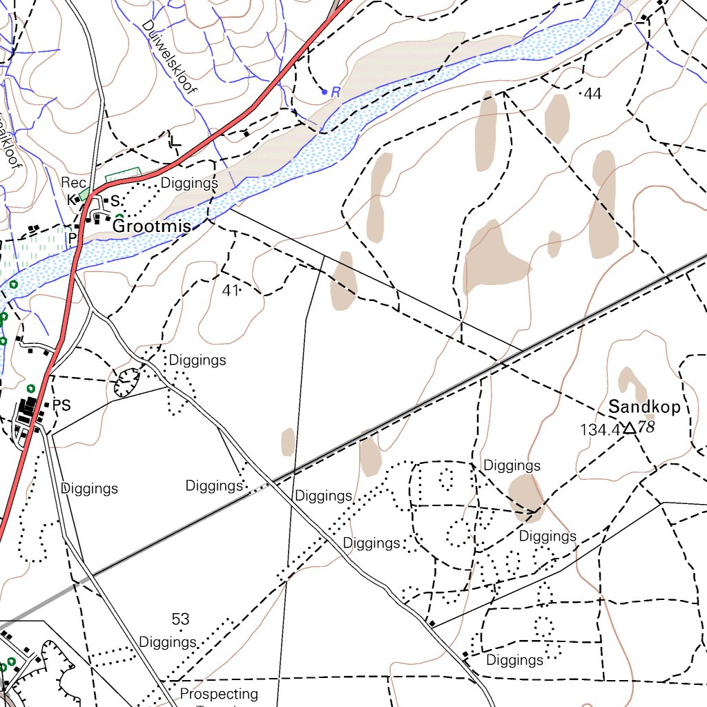 2916DB, 2917CA KLEINSEE Map by Chief Directorate: National Geo-spatial ...