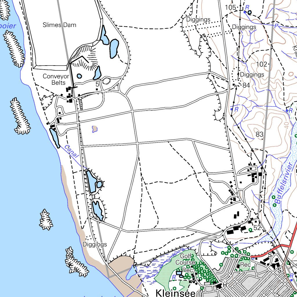 2916DB, 2917CA KLEINSEE Map by Chief Directorate: National Geo-spatial ...