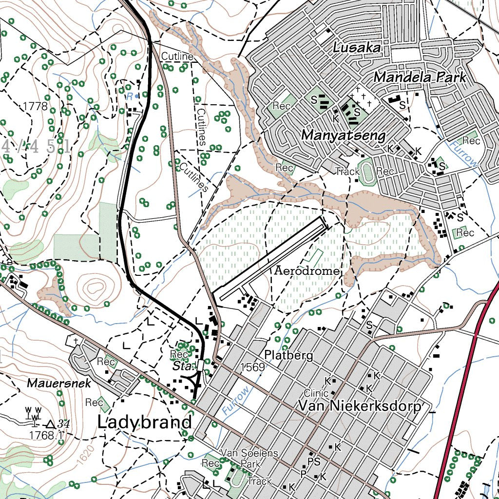 2927AB LADYBRAND Map by Chief Directorate: National Geo-spatial ...