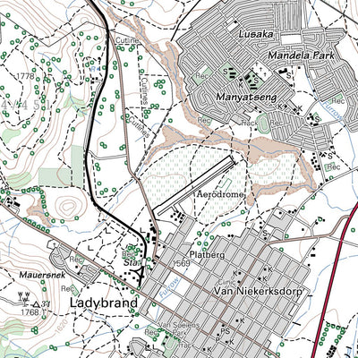 2927AB LADYBRAND Map by Chief Directorate: National Geo-spatial ...