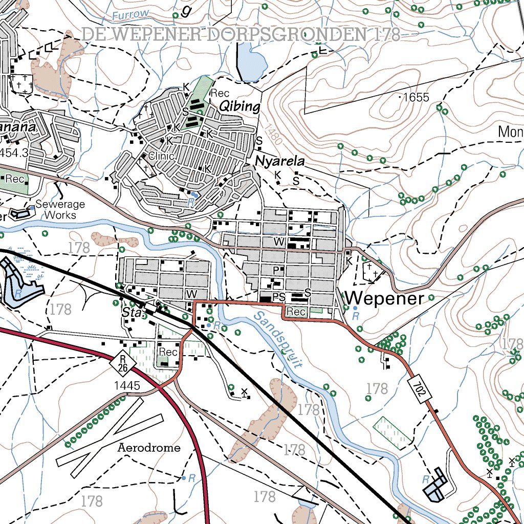 2927CA, CB WEPENER Map by Chief Directorate: National Geo-spatial ...