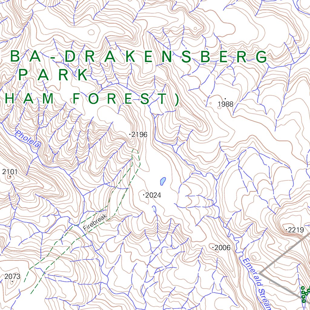 2929CB SANI PASS Map by Chief Directorate: National Geo-spatial ...