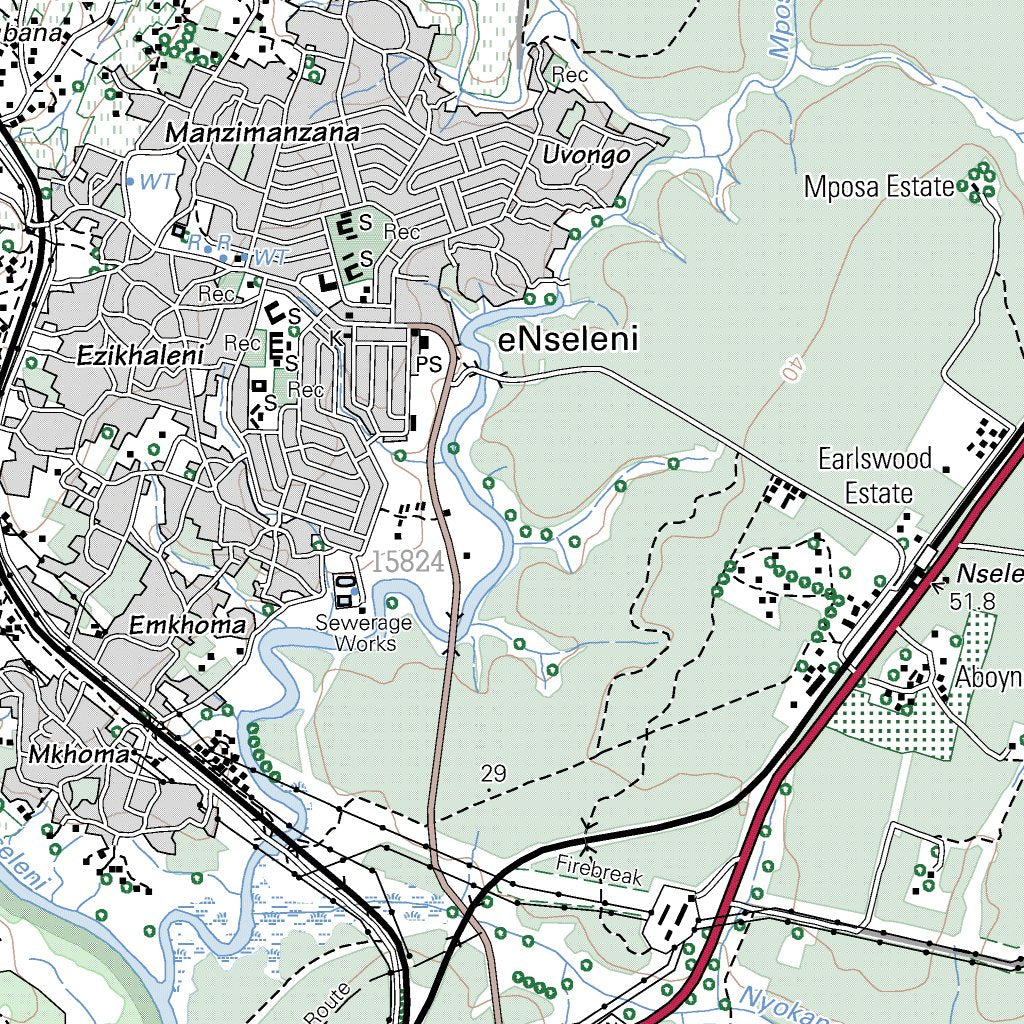 2832CA KWAMBONAMBI Map by Chief Directorate: National Geo-spatial ...