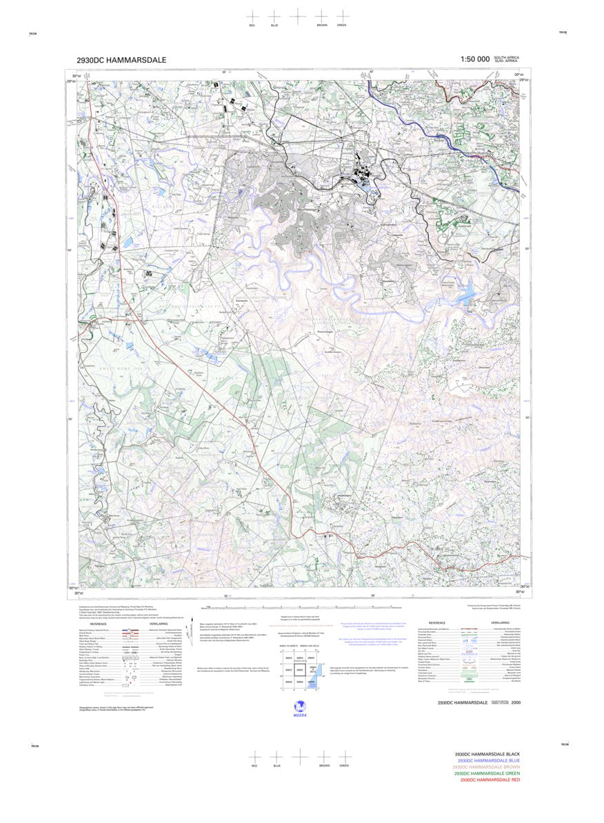 2930DC HAMMARSDALE Map by Chief Directorate: National Geo-spatial ...