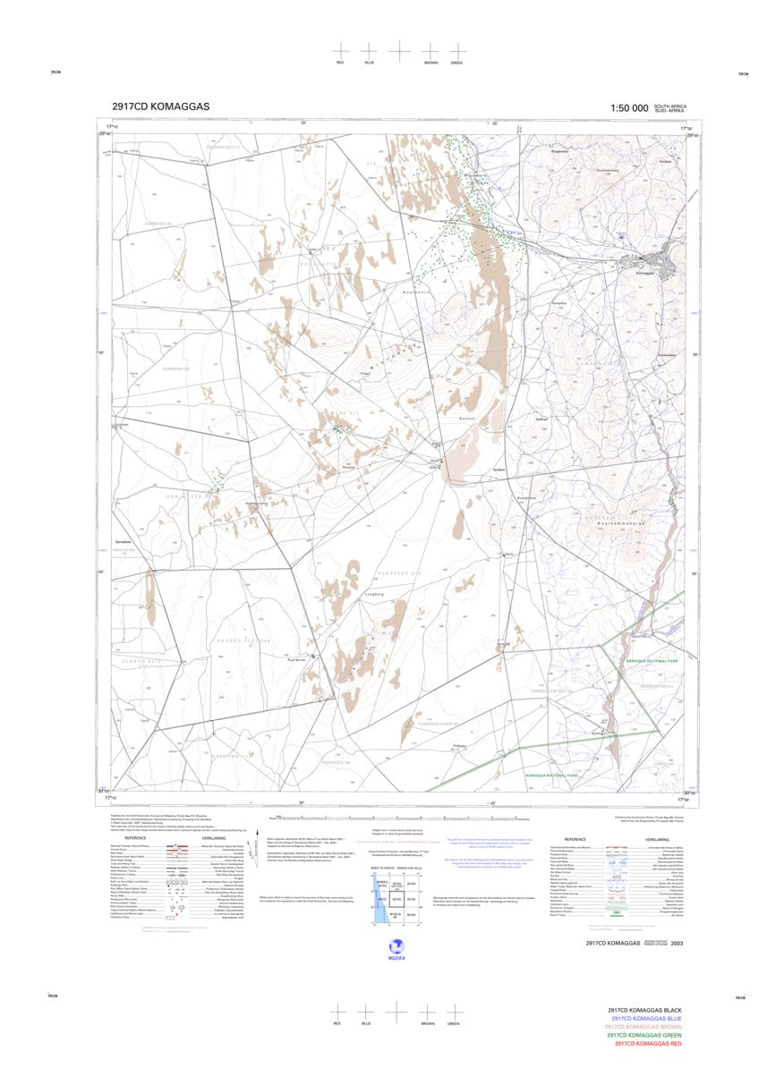 2917CD KOMAGGAS Map by Chief Directorate: National Geo-spatial ...