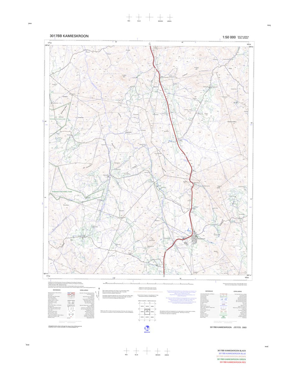 3017BB KAMIESKROON Map by Chief Directorate: National Geo-spatial ...