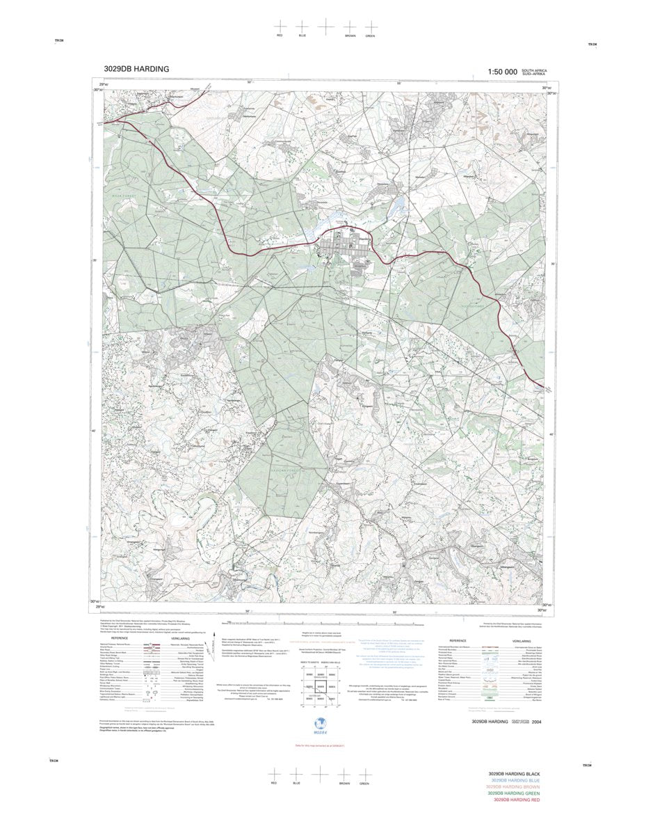 3029DB HARDING (4th Edition) Map by Chief Directorate: National Geo ...