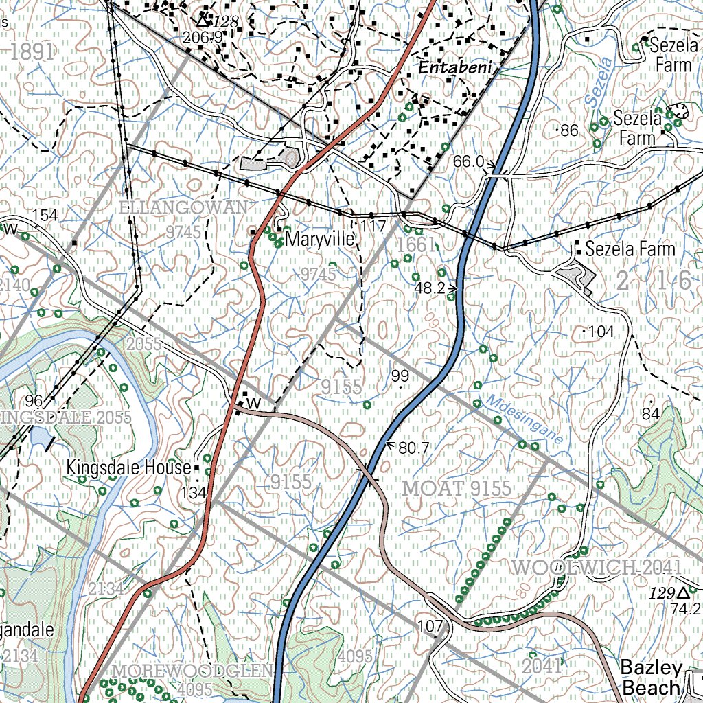 3030BC, BD SCOTTBURGH Map by Chief Directorate: National Geo-spatial ...