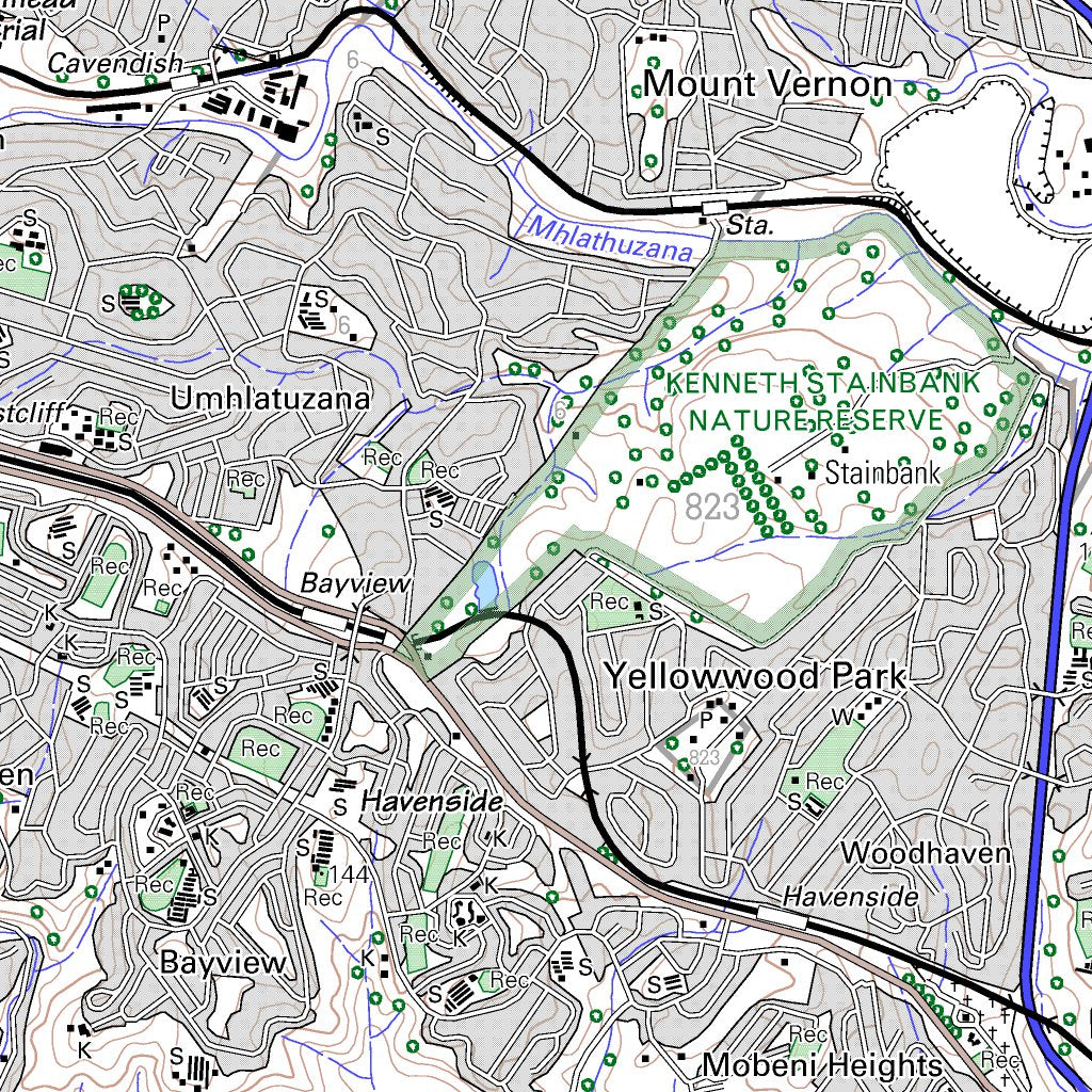 2930DD, 2931CC DURBAN Map by Chief Directorate: National Geo-spatial ...