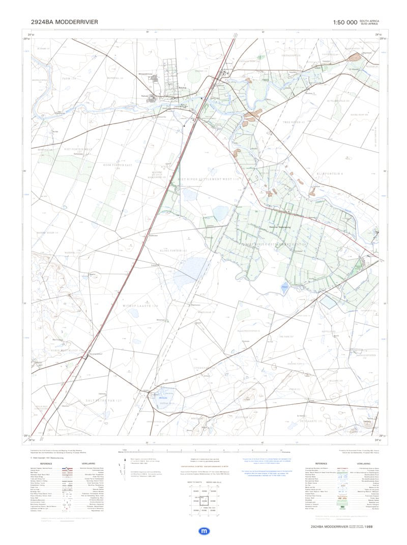 2924BA MODDERRIVIER Map by Chief Directorate: National Geo-spatial ...