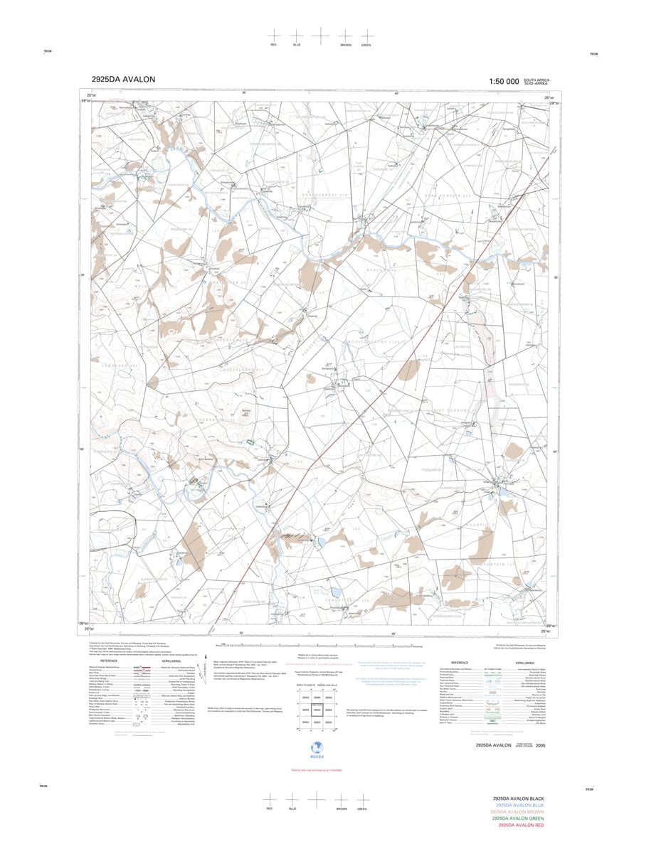 2925DA AVALON Map by Chief Directorate: National Geo-spatial ...