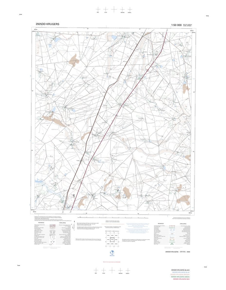 2925DD KRUGERS Map by Chief Directorate: National Geo-spatial ...
