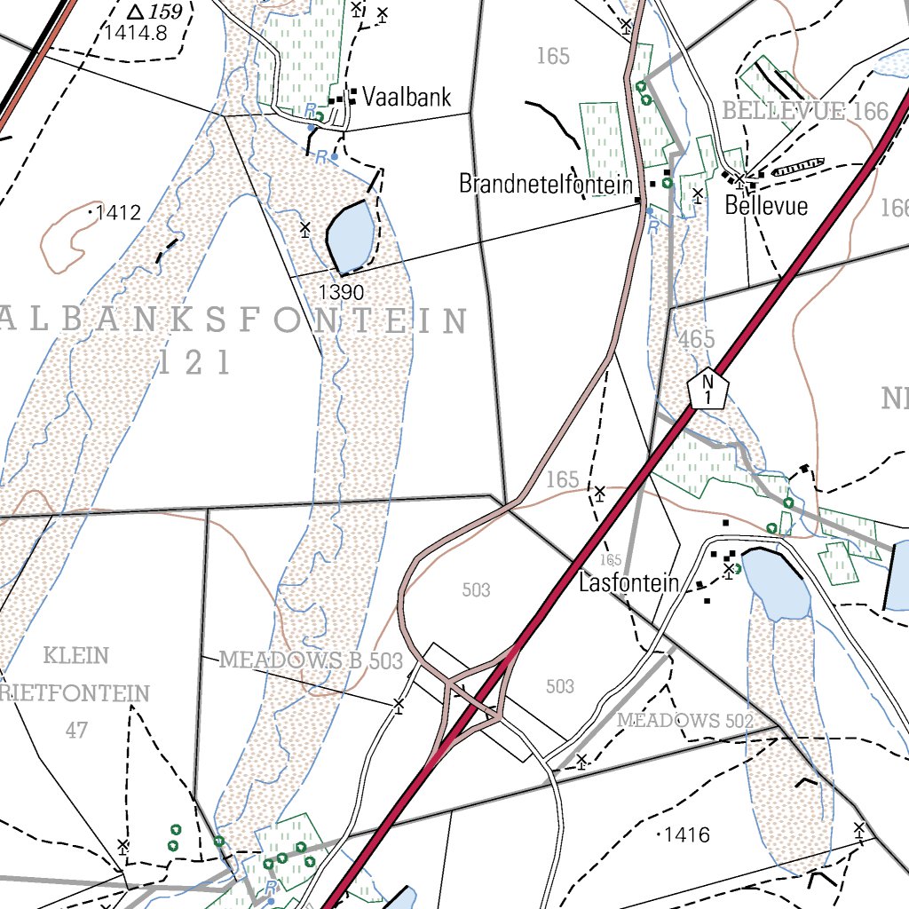 2925DD KRUGERS Map by Chief Directorate: National Geo-spatial ...
