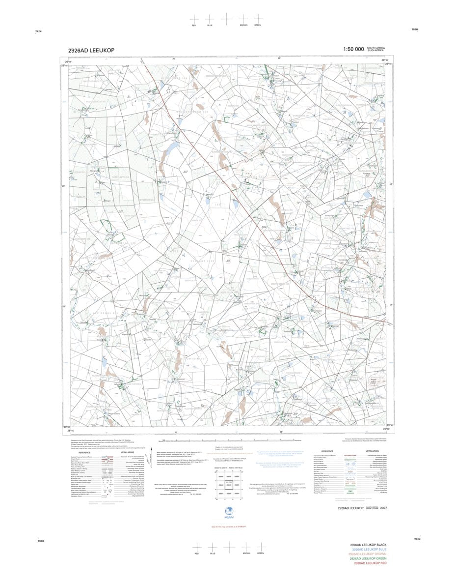 2926AD LEEUKOP Map by Chief Directorate: National Geo-spatial ...