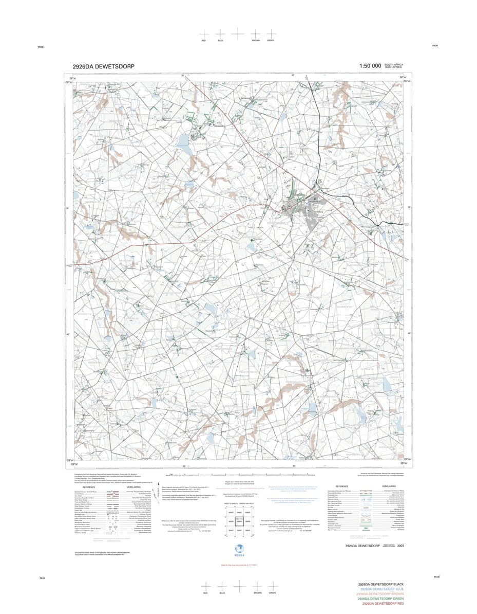 2926DA DEWETSDORP Map by Chief Directorate: National Geo-spatial ...