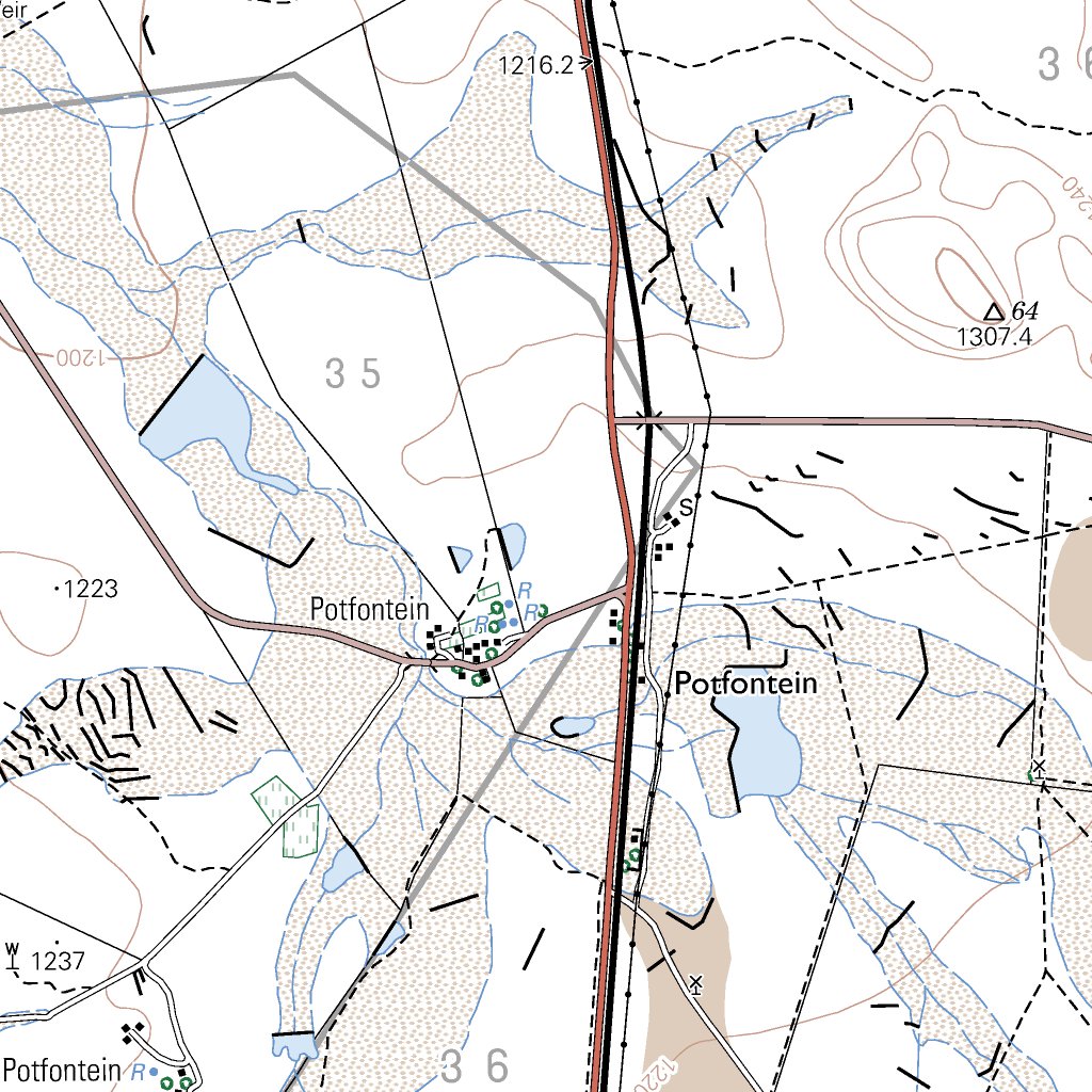 3024AA POTFONTEIN Map by Chief Directorate: National Geo-spatial ...