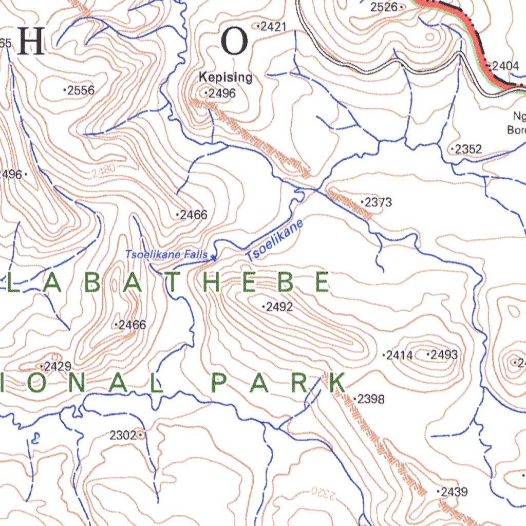 2929CC BUSHMAN'S NEK Map by Chief Directorate: National Geo-spatial ...
