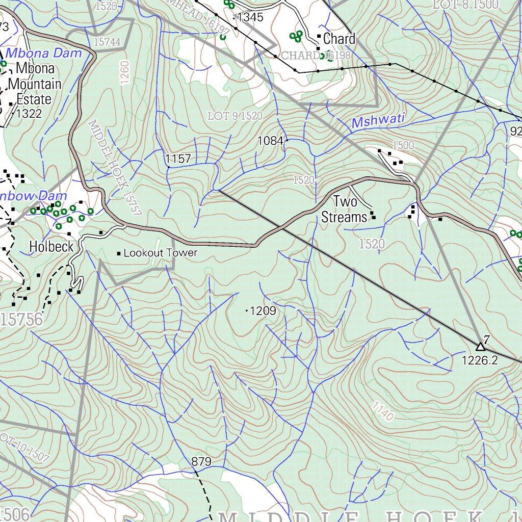 2930AD ALBERT FALLS Map by Chief Directorate: National Geo-spatial ...
