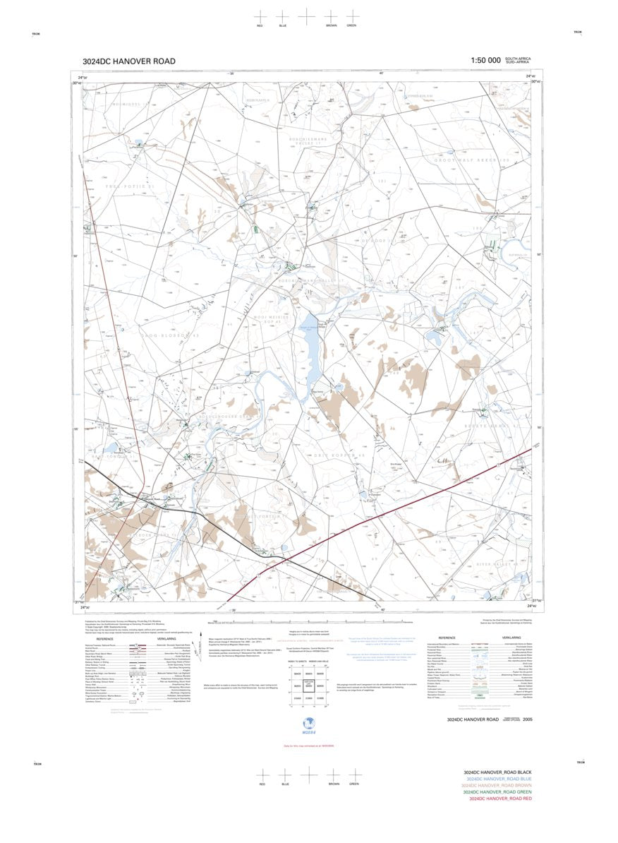 3024DC HANOVER ROAD Map by Chief Directorate: National Geo-spatial ...