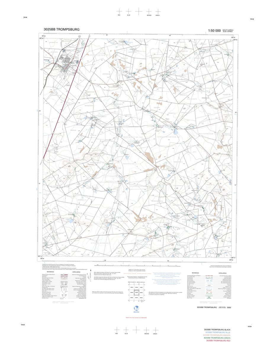 3025BB TROMPSBURG Map by Chief Directorate: National Geo-spatial ...