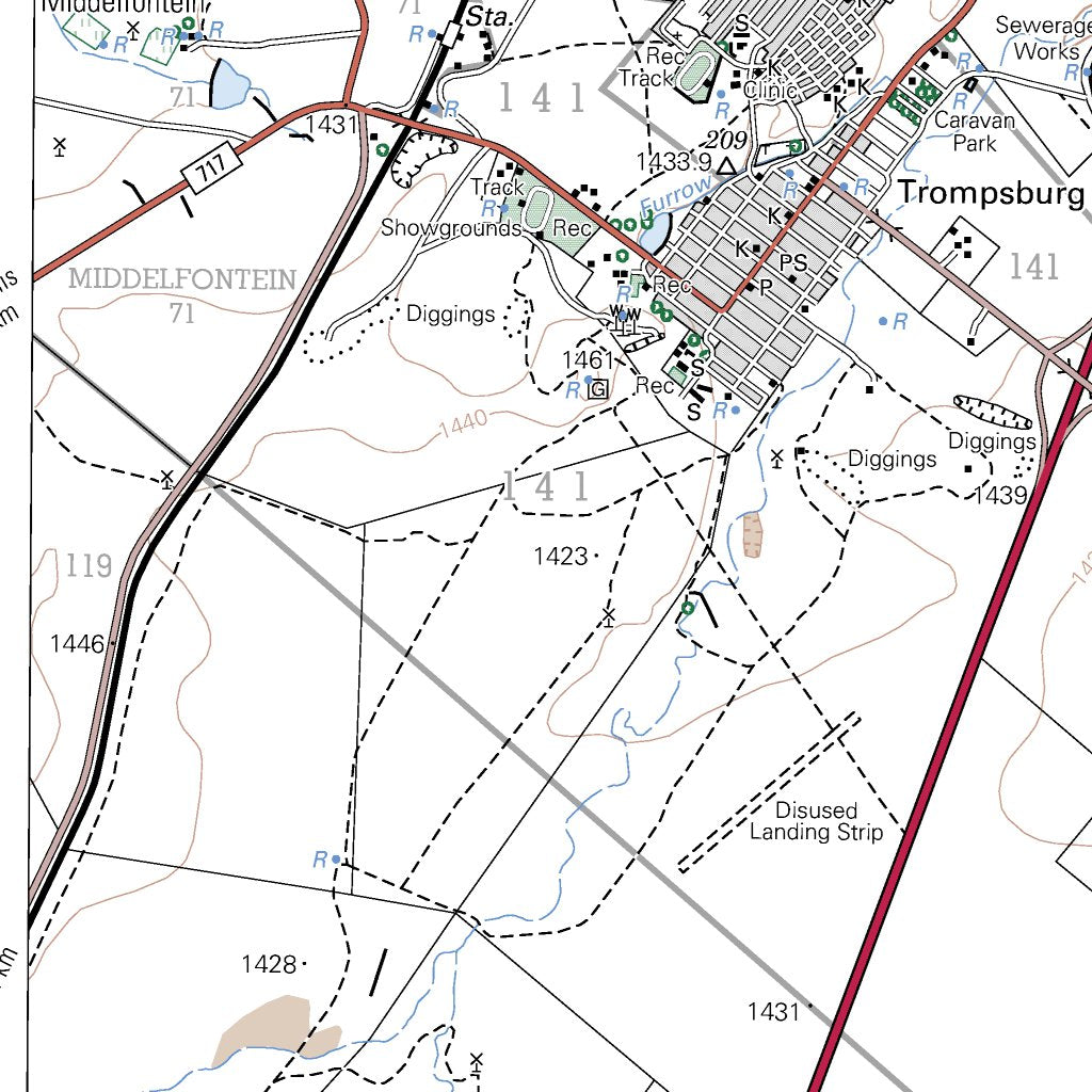 3025BB TROMPSBURG Map by Chief Directorate: National Geo-spatial ...