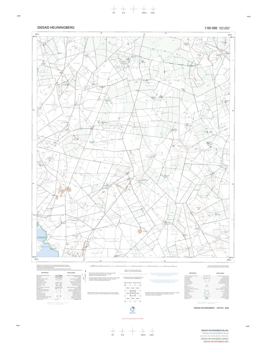 2925AD HEUNINGBERG Map by Chief Directorate: National Geo-spatial ...