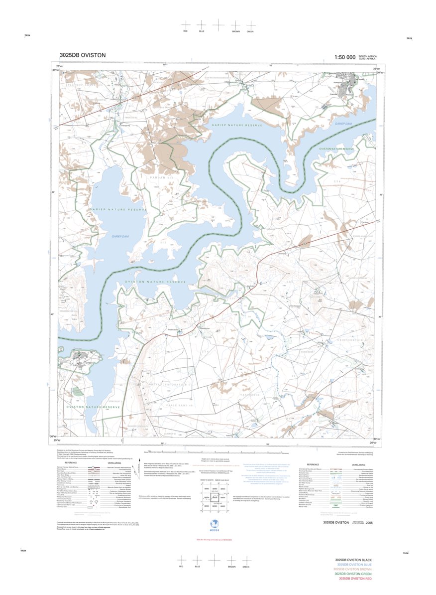 3025DB OVISTON Map by Chief Directorate: National Geo-spatial ...