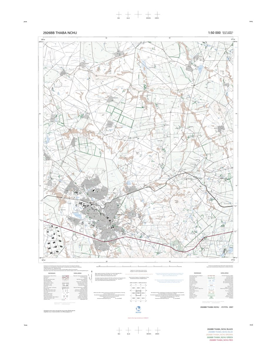 2926BB THABA NCHU Map by Chief Directorate: National Geo-spatial ...