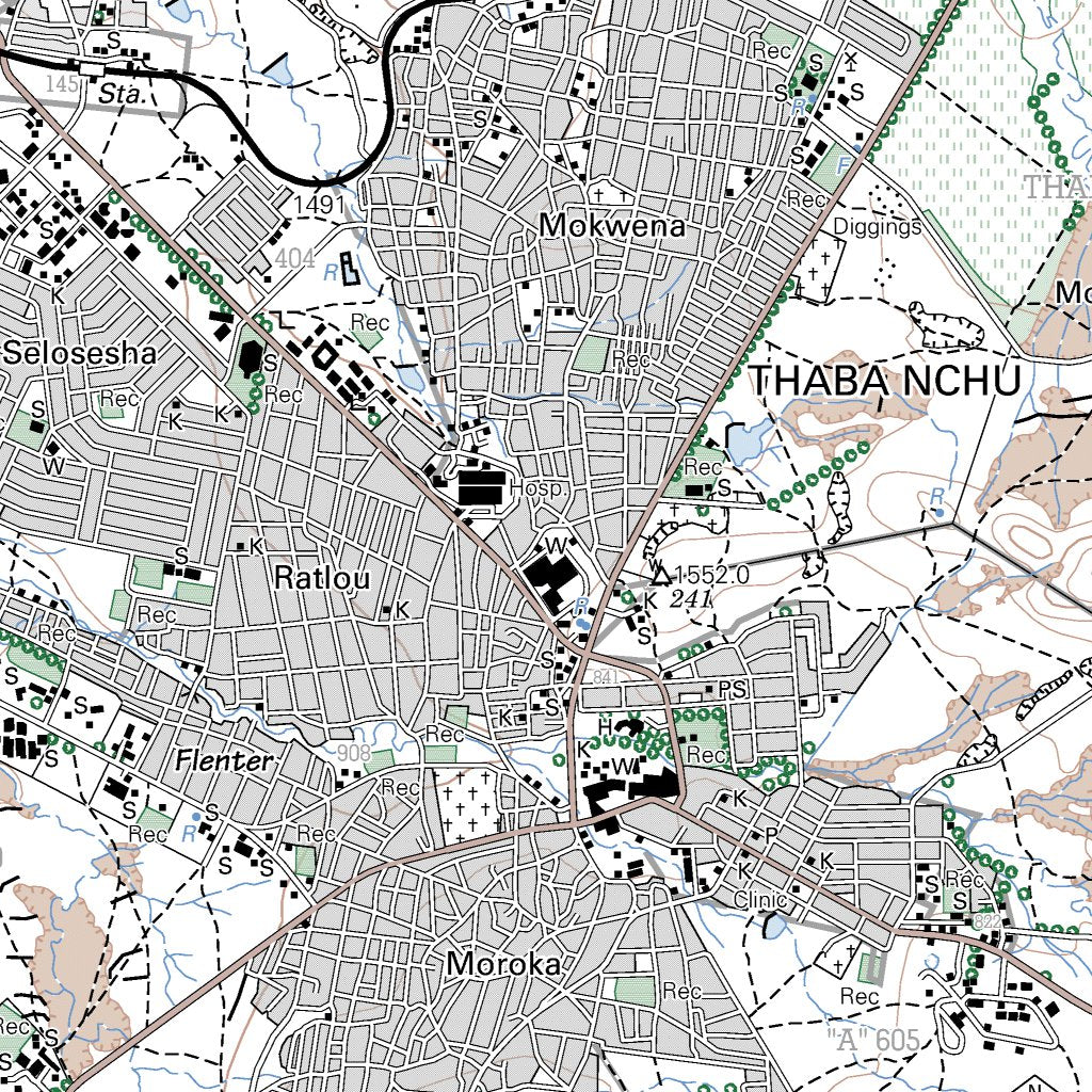 2926BB THABA NCHU Map by Chief Directorate: National Geo-spatial ...