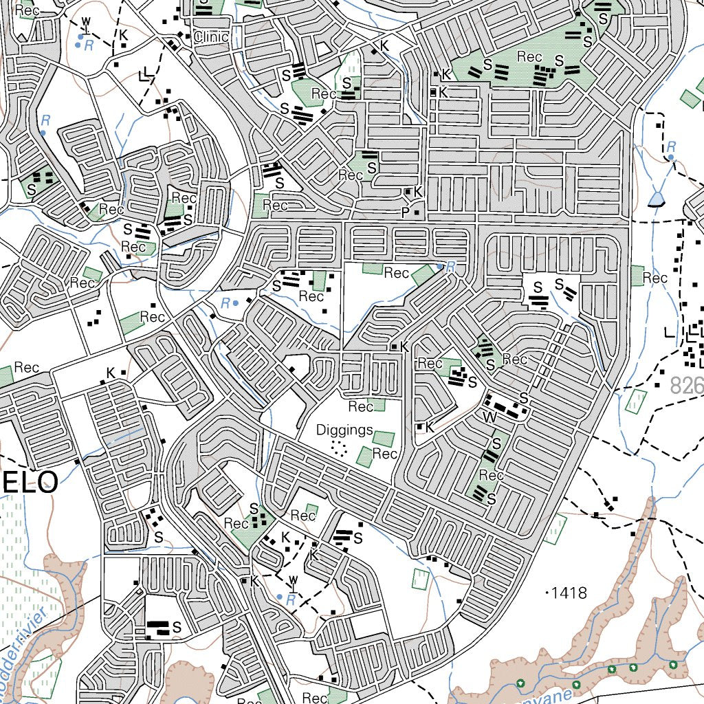2926BC BOTSHABELO (SOUTH) Map by Chief Directorate: National Geo ...