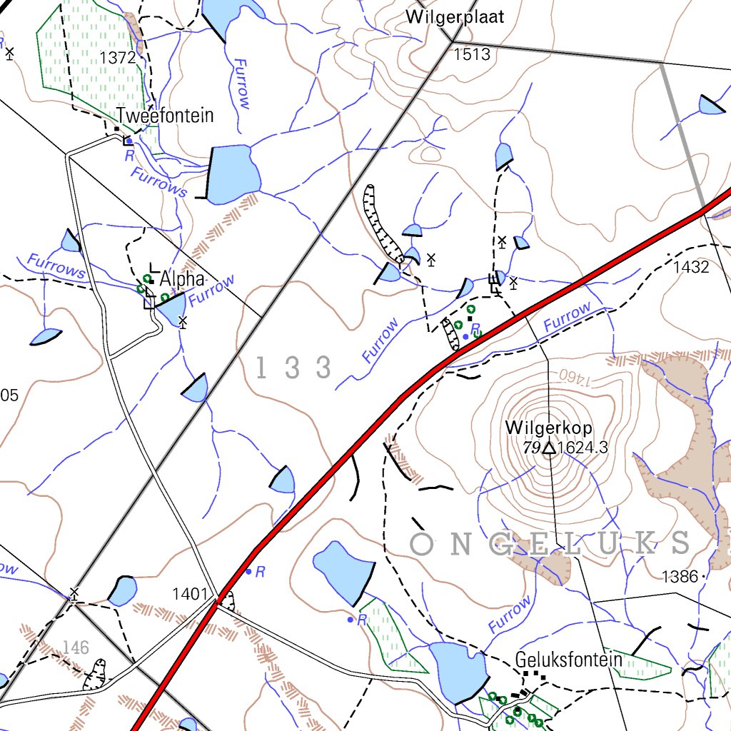 3026CD BURGERSDORP Map by Chief Directorate: National Geo-spatial ...