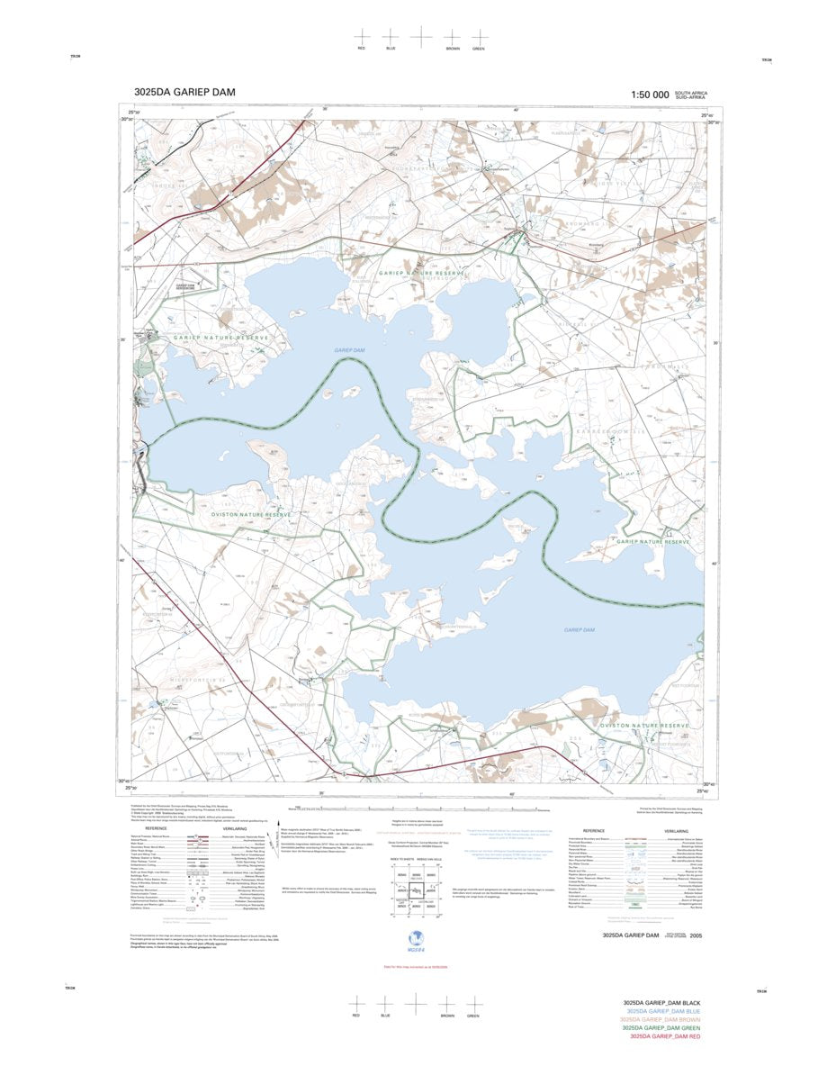 3025DA GARIEP DAM Map by Chief Directorate: National Geo-spatial ...