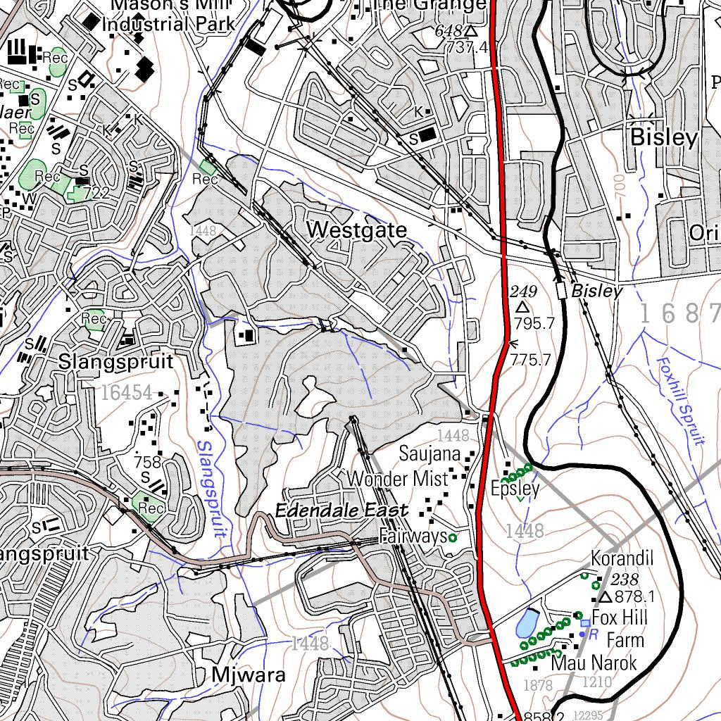 2930CB PIETERMARITZBURG Map by Chief Directorate: National Geo-spatial ...