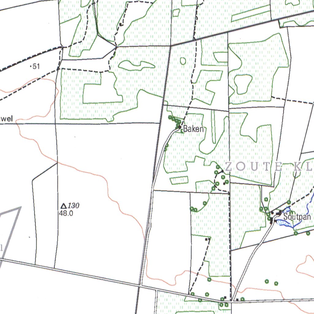 3218CD BERGRIVIER (4th Edition) Map by Chief Directorate: National Geo ...