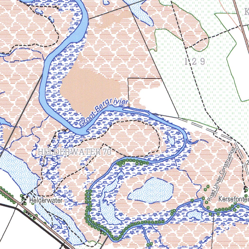 3218CD BERGRIVIER (4th Edition) Map by Chief Directorate: National Geo ...