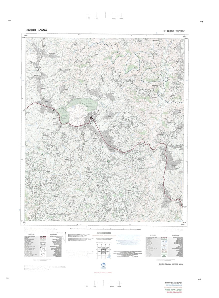 3029DD BIZANA Map by Chief Directorate: National Geo-spatial ...