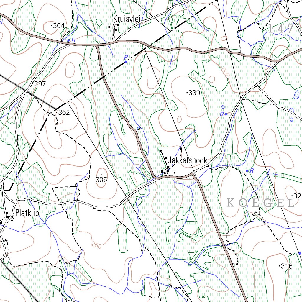 3117BA, BB RUITERSVLEI Map by Chief Directorate: National Geo-spatial ...