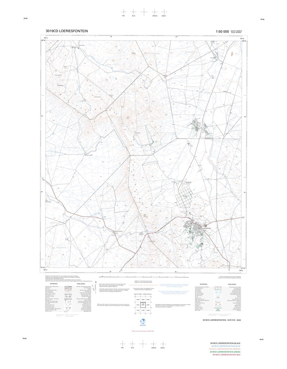 3019CD LOERIESFONTEIN Map by Chief Directorate: National Geo-spatial ...