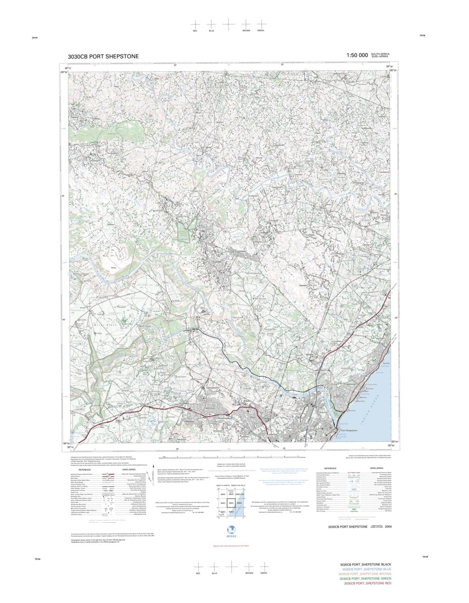 3030CB PORT SHEPSTONE Map by Chief Directorate: National Geo-spatial ...