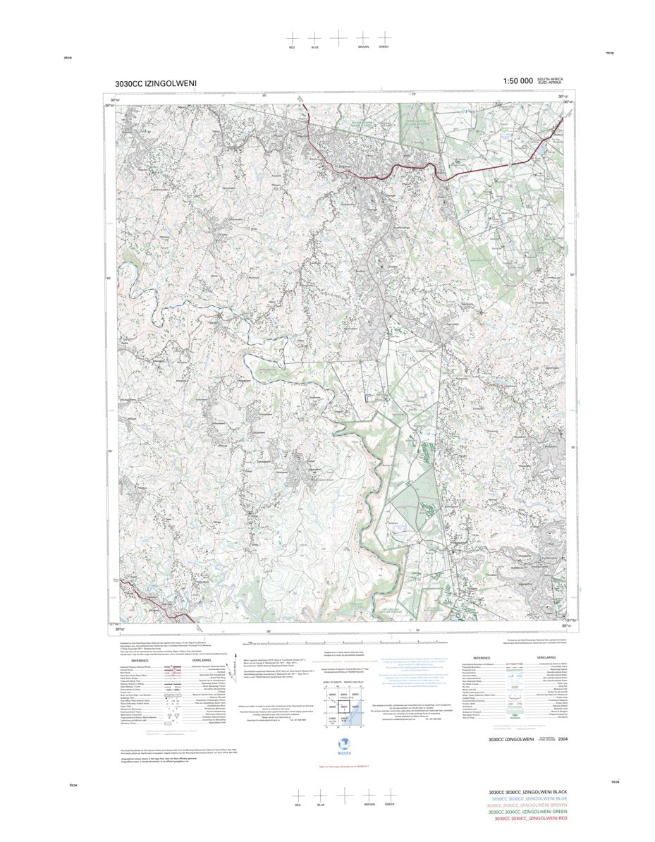 3030CC IZINGOLWENI Map by Chief Directorate: National Geo-spatial ...