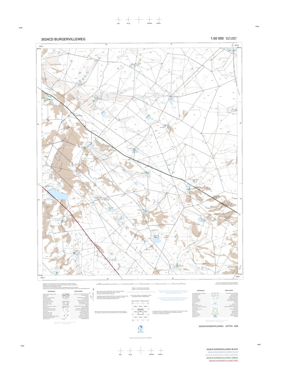 3024CD BURGERVILLEWEG Map by Chief Directorate: National Geo-spatial ...