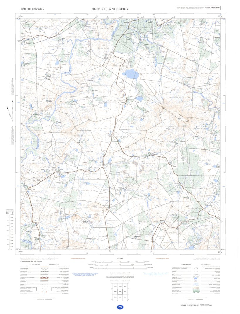 3026BB ELANDSBERG (2nd Edition) Map by Chief Directorate: National Geo ...