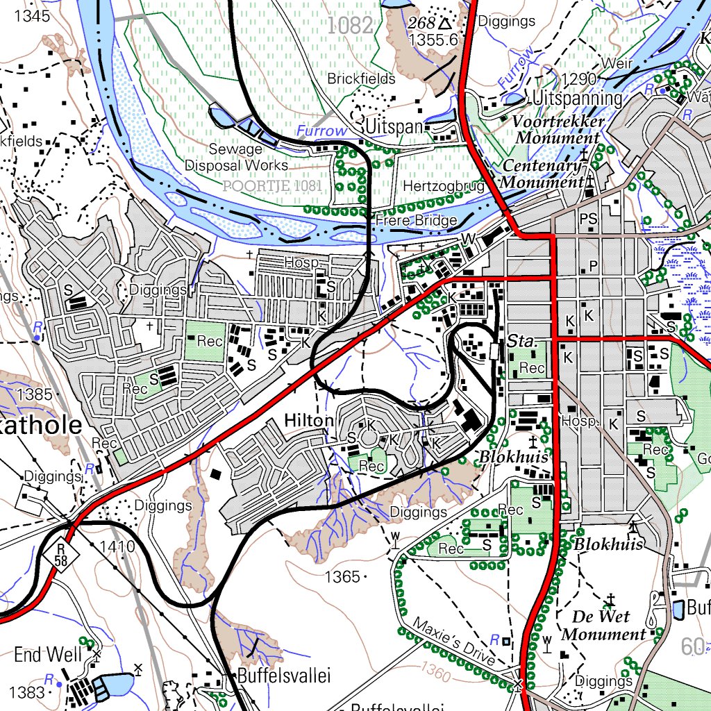 3026DA ALIWAL NORTH Map by Chief Directorate: National Geo-spatial ...