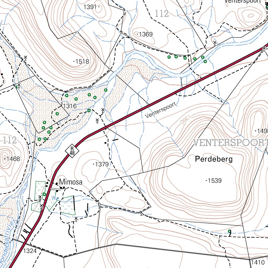 3024BC VENTERSPOORT Map by Chief Directorate: National Geo-spatial ...