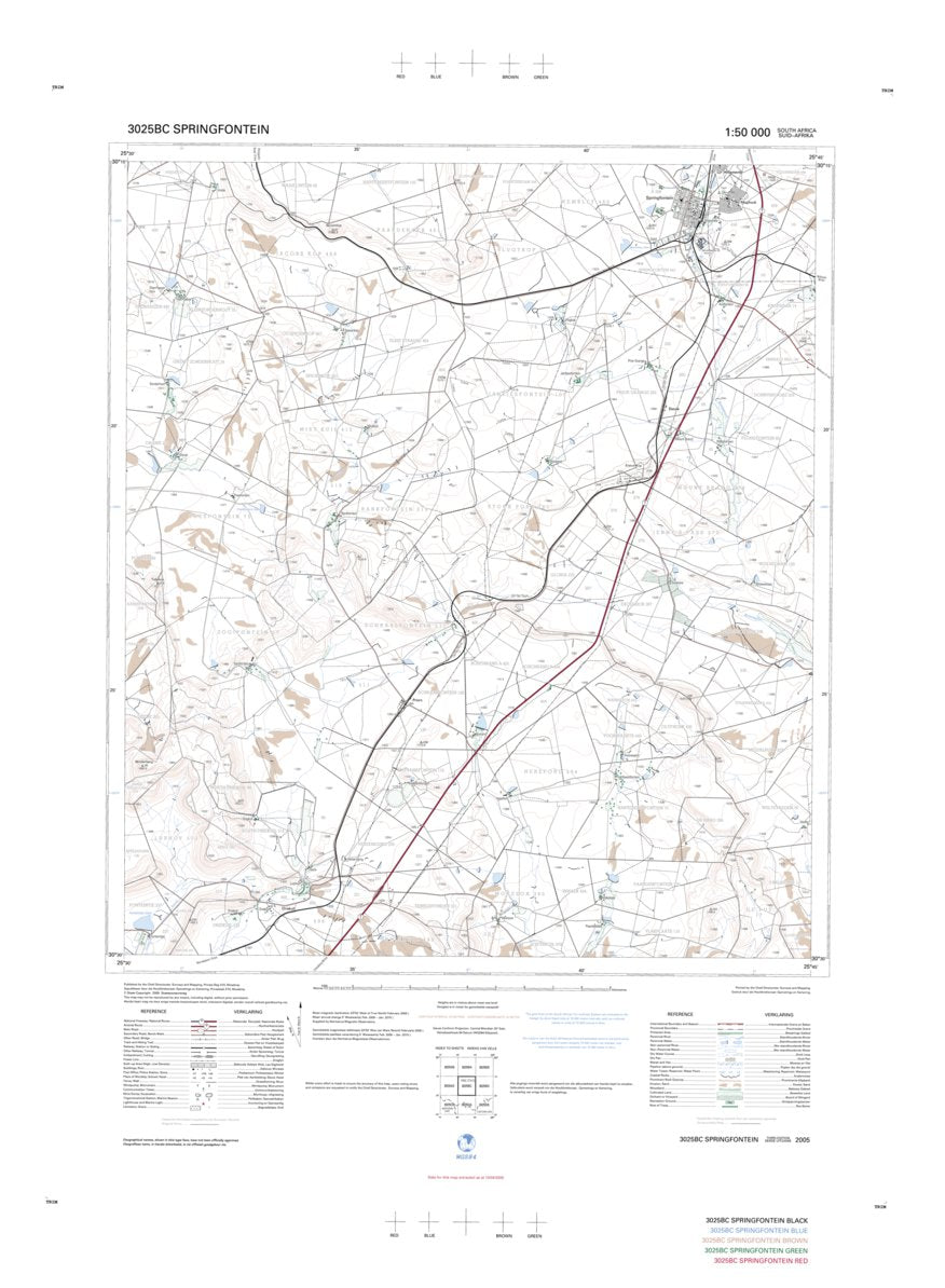 3025BC SPRINGFONTEIN Map by Chief Directorate: National Geo-spatial ...
