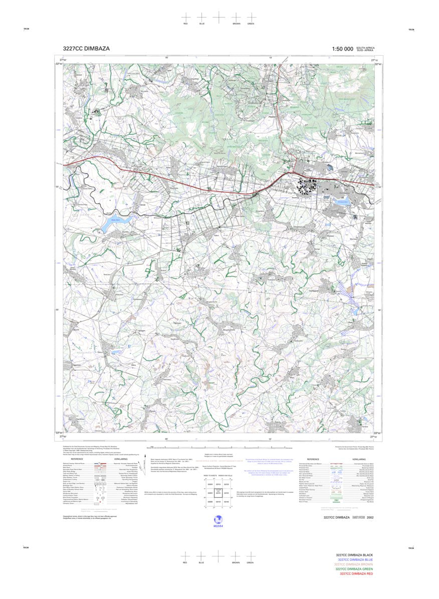 3227CC DIMBAZA Map by Chief Directorate: National Geo-spatial ...